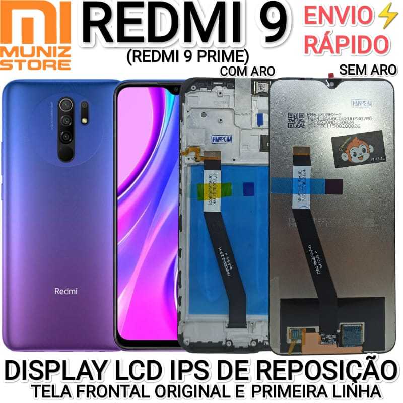 Frontal Redmi 9 Prime Original Nacional Display LCD Com Aro Frame ...
