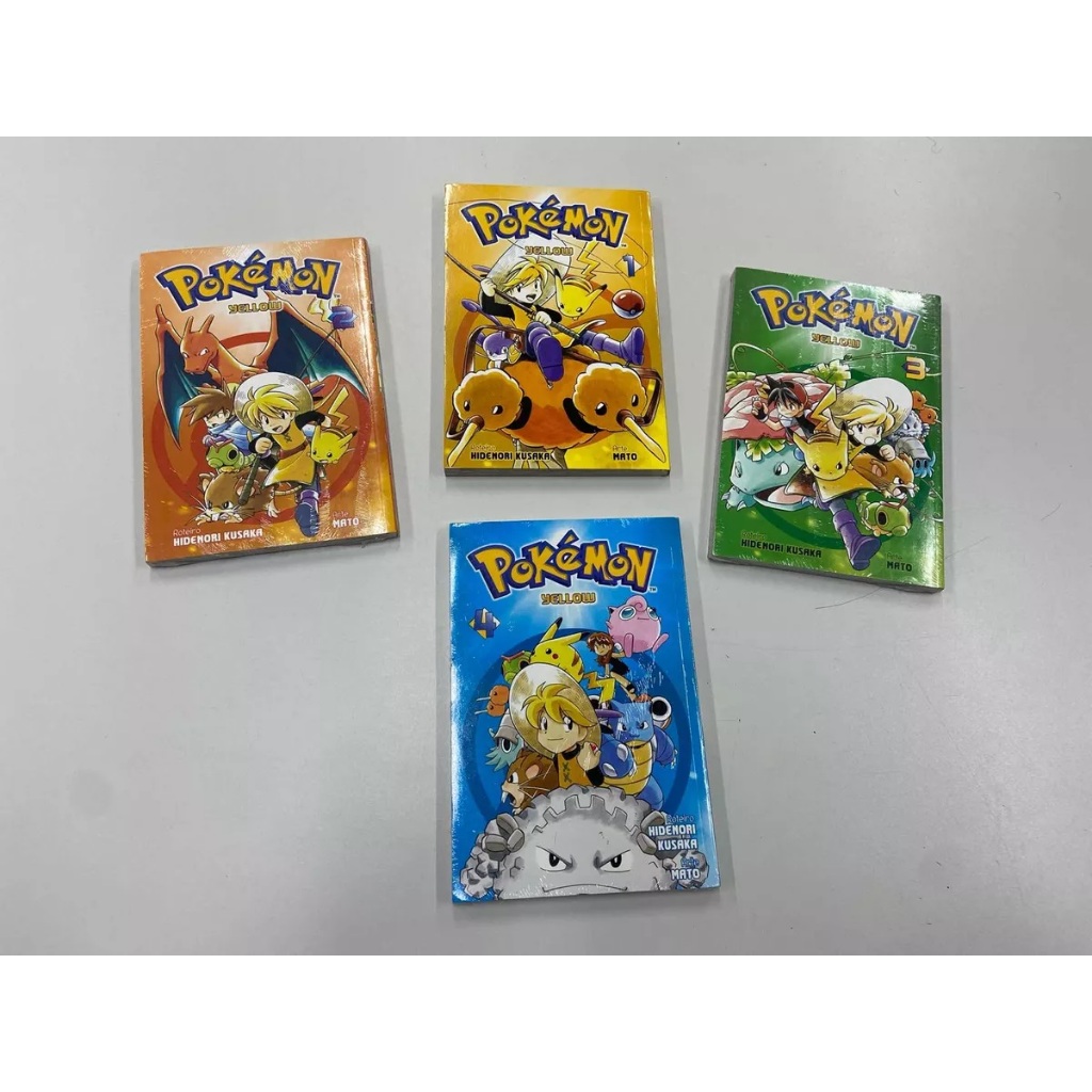 Manga Pokemon Yellow Panini 1 Ao 4 Completo | Shopee Brasil