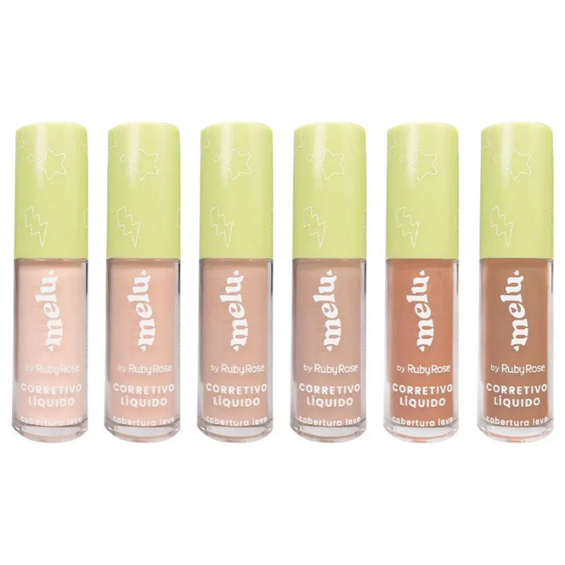 Corretivo Líquido Melu by Ruby Rose Cobertura Leve HB8104 | Shopee Brasil