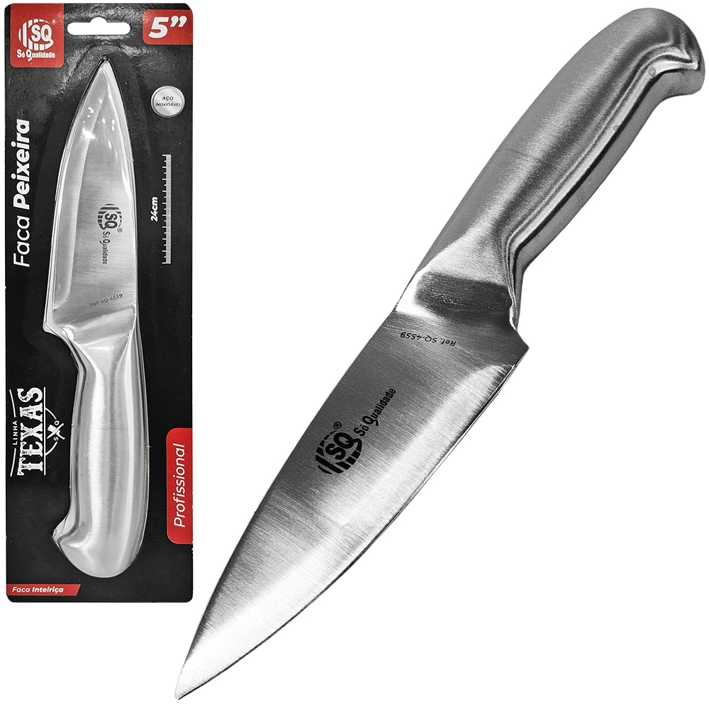 FACA INOX COZINHA PROF. 5" E 6" INTERIÇA TEXAS SQ4565 ESQ4565 | Shopee ...