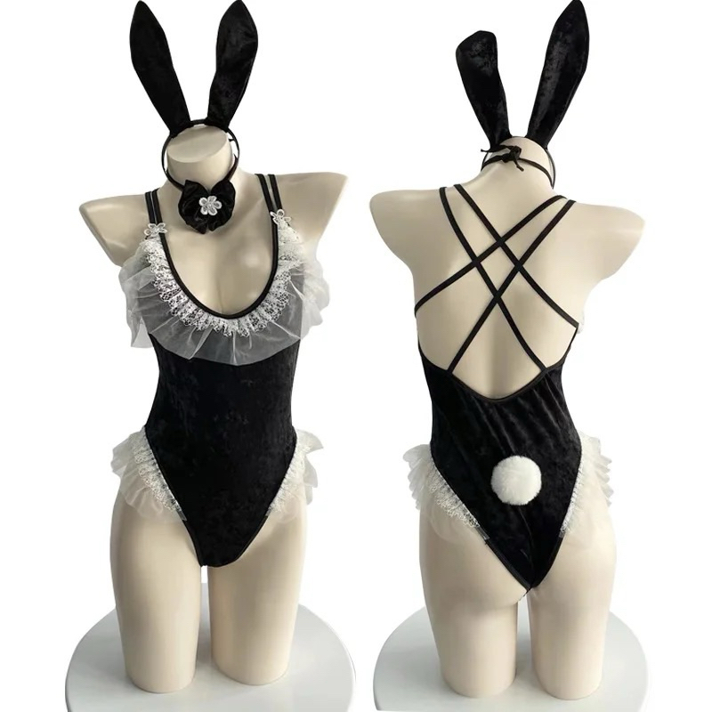 Fantasia Carnaval Coelhinha Body Veludo Coelha Cosplay Bunny Girl | Shopee Brasil