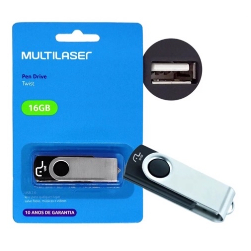 Pen Drive Multilaser PD588 16Gb | Shopee Brasil
