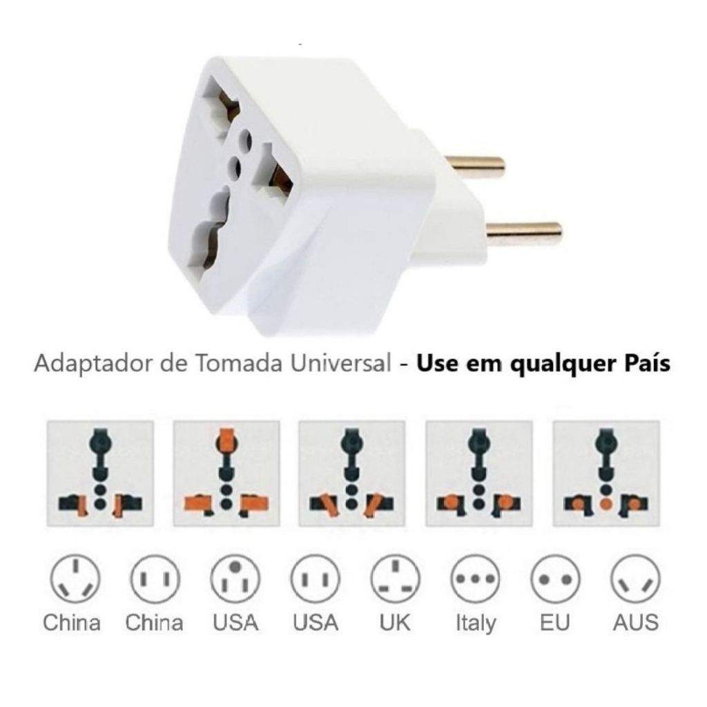 Adaptador Tomada Universal Padrão Europeu Uk Para Brasil | Shopee Brasil