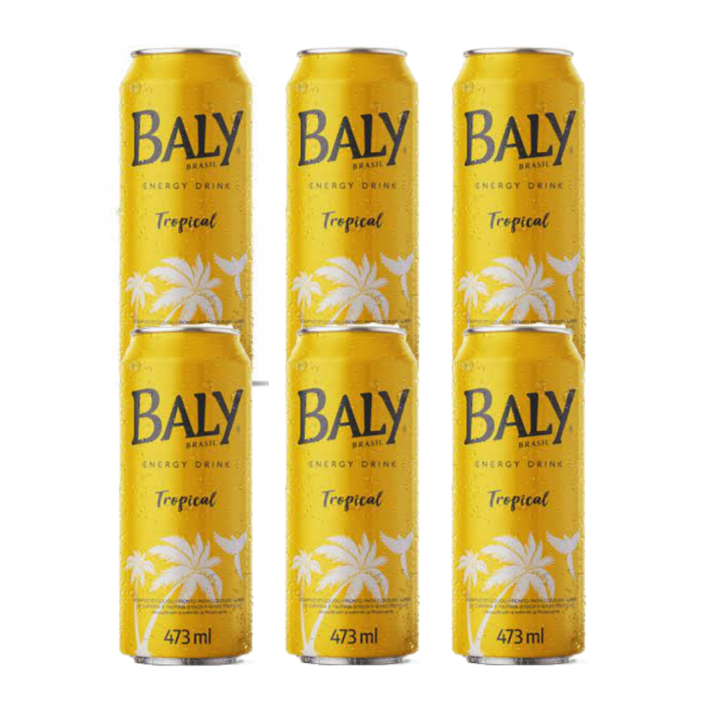 Energético Baly Tropical Lata 473ml kit 6 unidades | Shopee Brasil