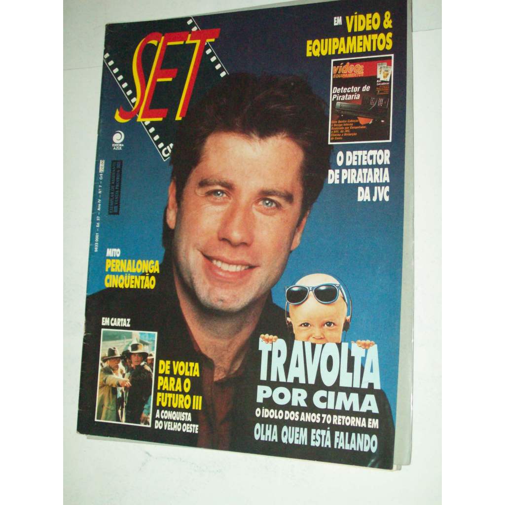 Revista cinema antiga SET Travolta por cima | Shopee Brasil