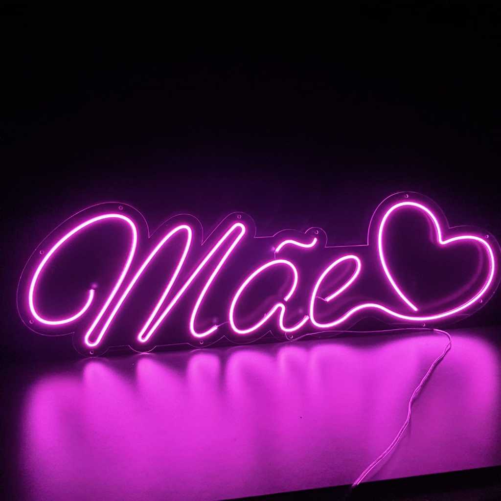 Painel Neon Led em Acrílico Personalizado - Mãe | Shopee Brasil