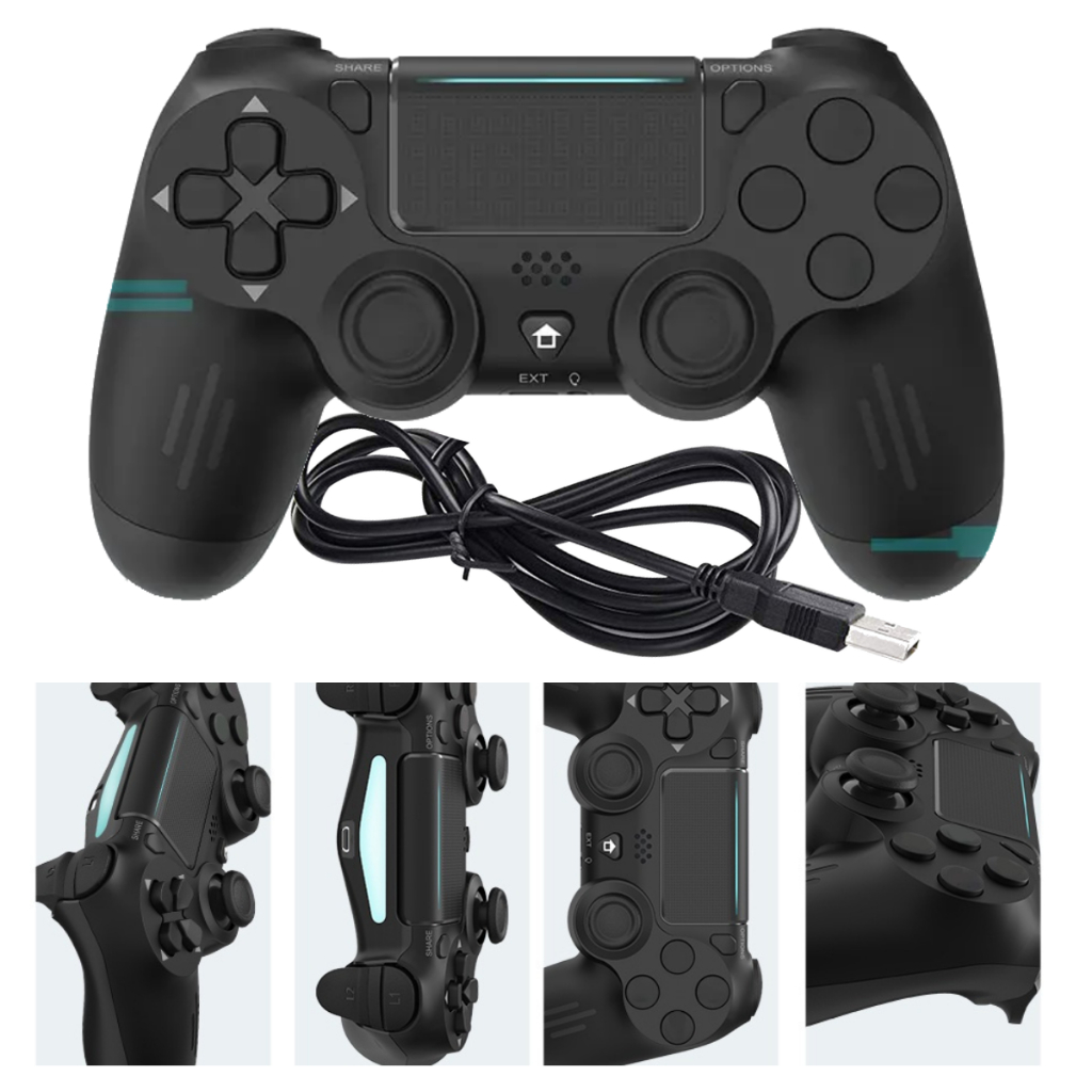 Controle Joystick Ps4 Compativel Playstation 4 Manete Com Fio | Shopee ...