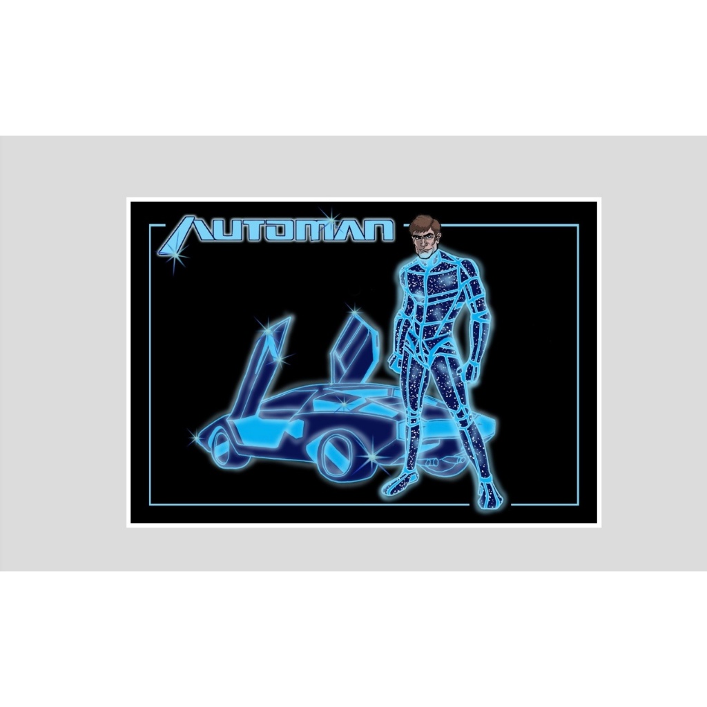 Quadro automan série super-heróis anos 70 e 80 carro cinema | Shopee Brasil