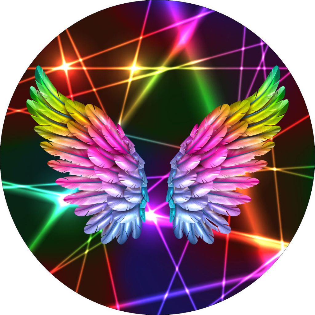 Painel De Festa ASAS DE NEON em Micro Fibra Premium | Shopee Brasil