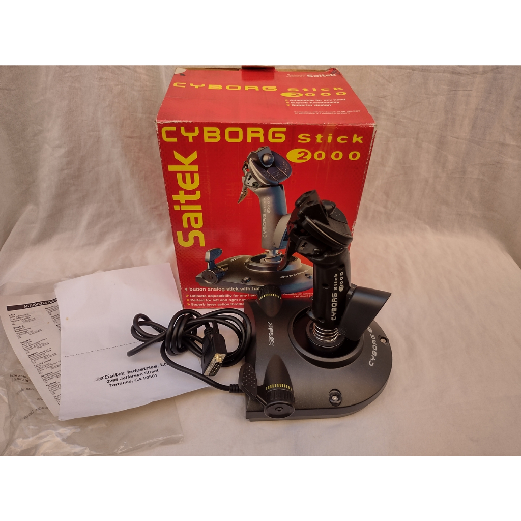 Controle Cyborg Stick 2000 Para Pc Retro Gameport 15 Pinos | Shopee Brasil
