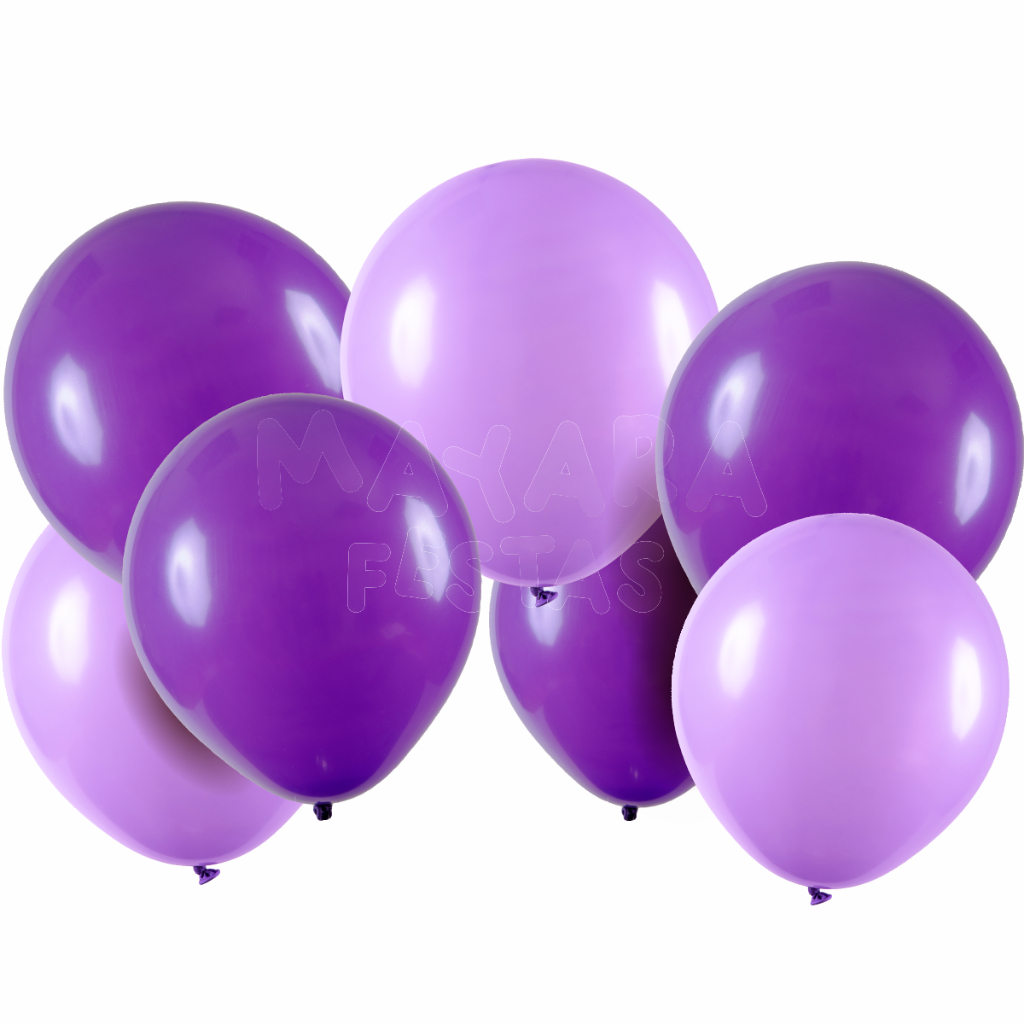 Balão - Bexiga Roxo e Lilás Pacote - 50 unidades sortidos | Shopee Brasil