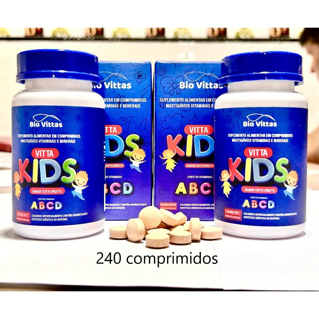 KIT Vitta kids l Para Imuni. Apetite Anemia - Mastigável - Tutti-Frutti ...