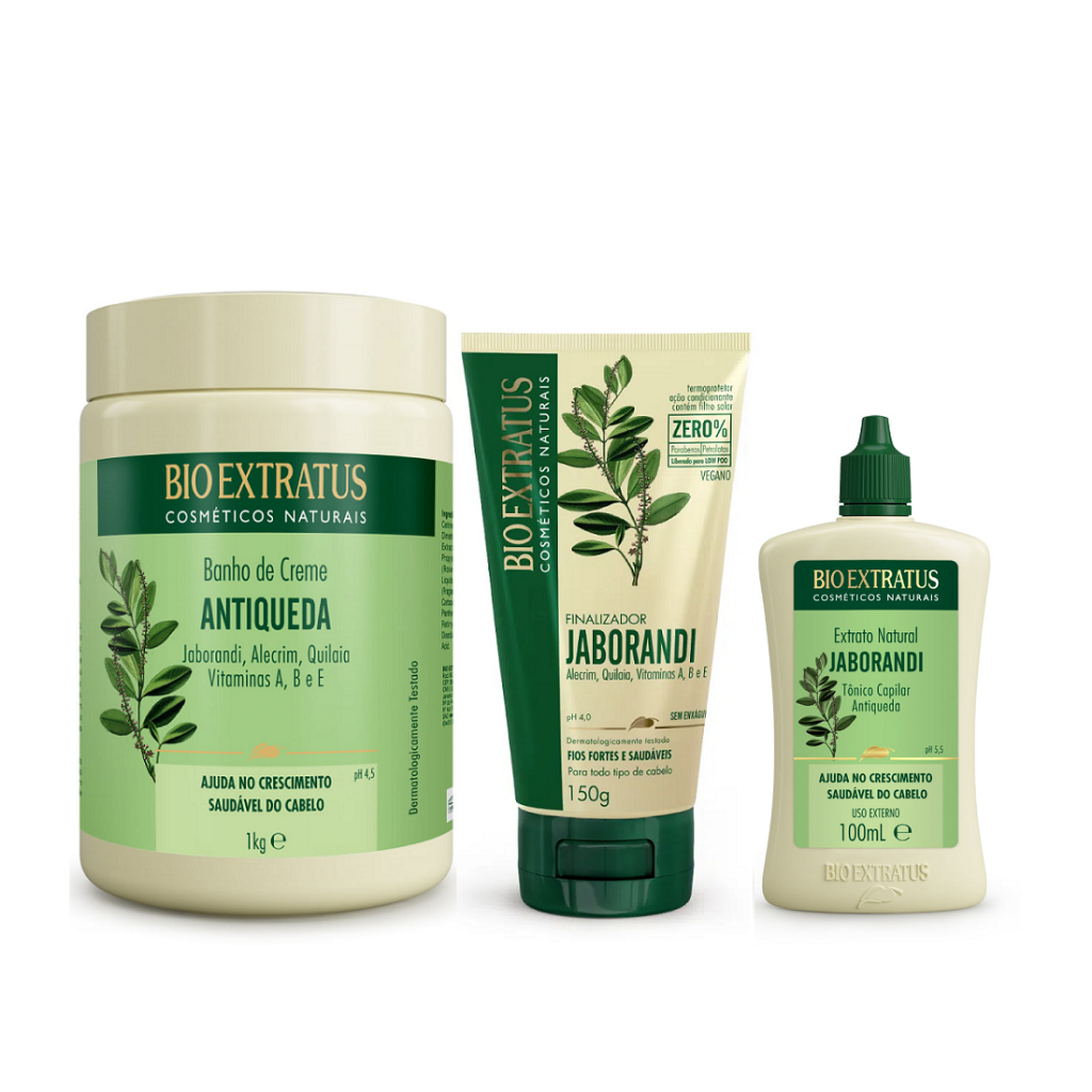 Bio Extratus Jaborandi Creme 1kg + Finalizador 150g + Tonico 100ml ...