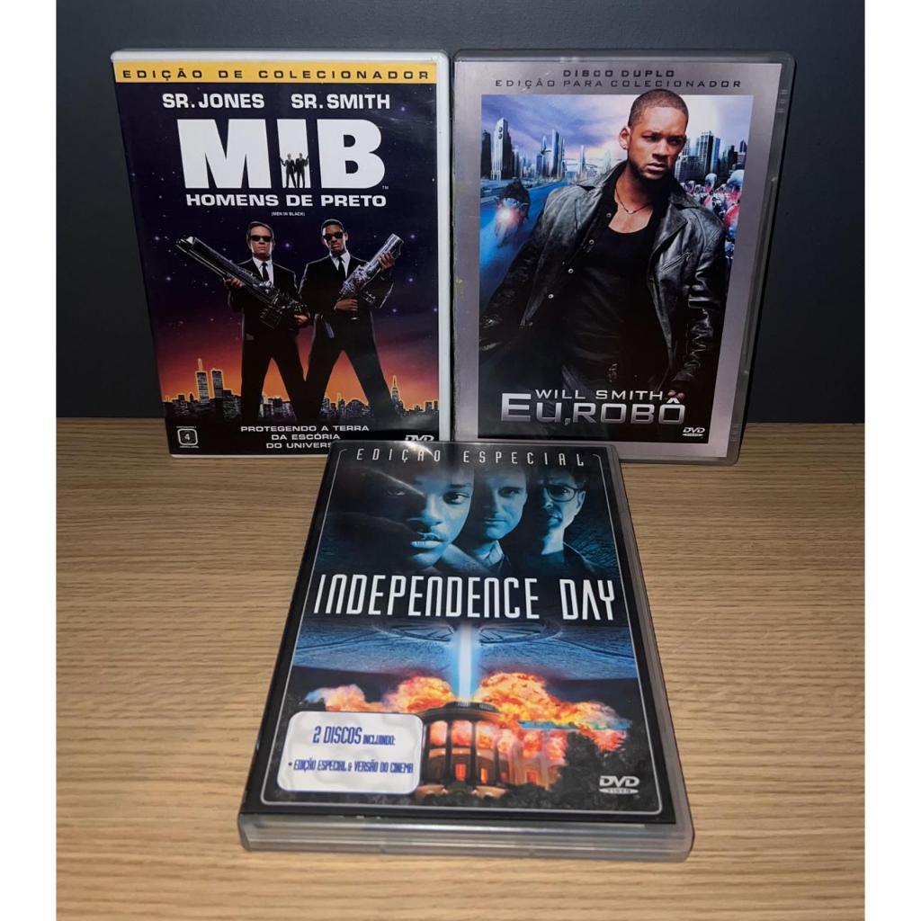 Dvd: Kit Will Smith Mib + Eu Robô + Independence Day | Shopee Brasil