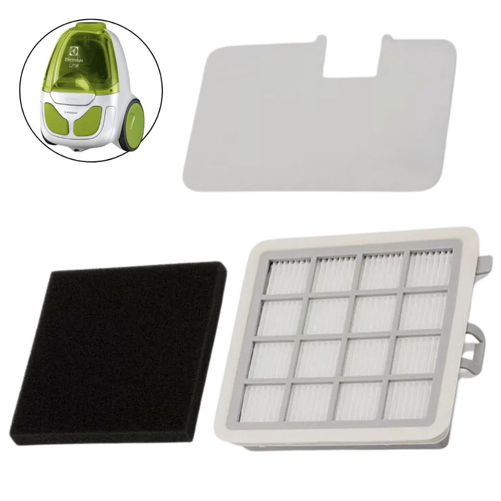 Kit 3 Filtros EF123LA Aspirador Electrolux Lite Lit21 - 900168149 ...