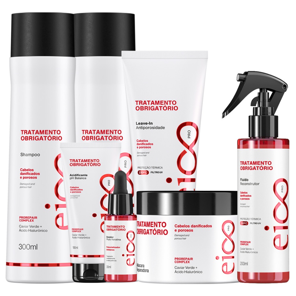 Kit Eico Professional Tratamento Obrigatório Reconstrução Creme Capilar ...