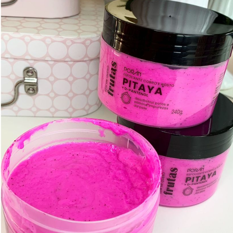Esfoliante Corpo e Rosto Poran de Pitaya | Shopee Brasil