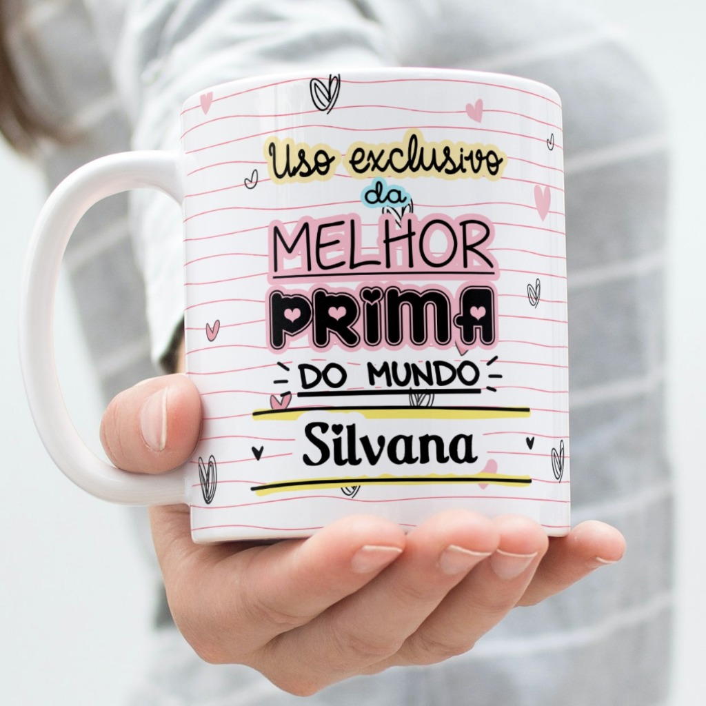 Caneca Porcelana para melhor PRIMA personalizada com nome [est.563 ...