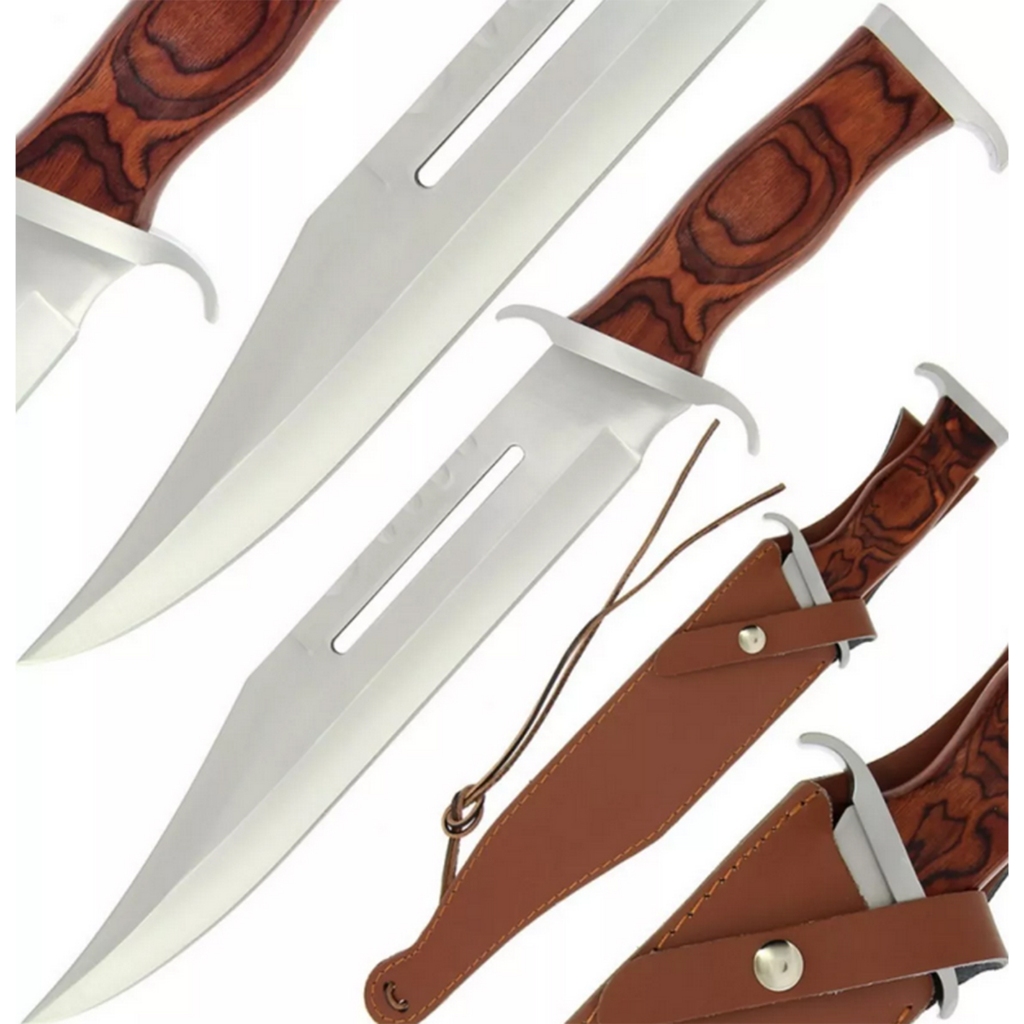 Faca RAMBO Robusta Lamina Forte Trilha Pesca Sobrevivência | Shopee Brasil