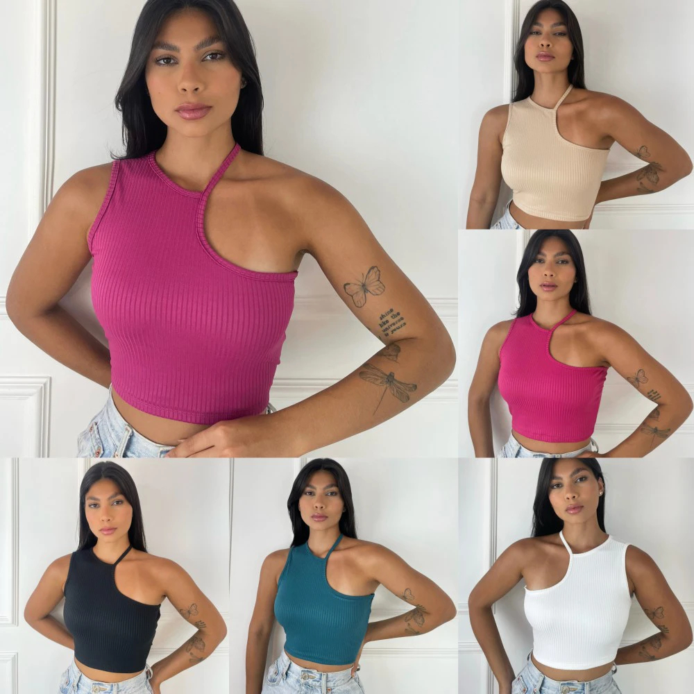 Top Cropped Basic Blusa Feminina Varias Cores - Versatilidade e ...