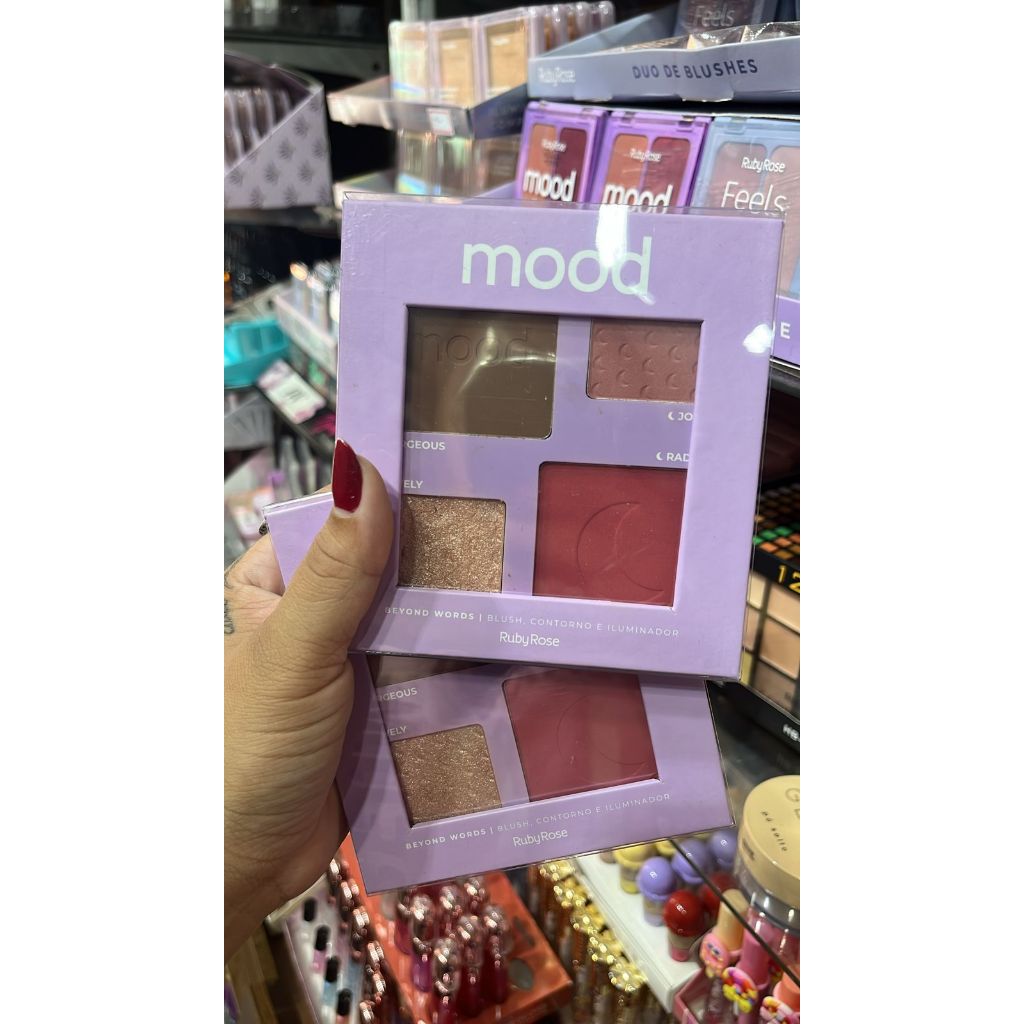 Paleta de Blush Contorno e Iluminador Beyond Words Mood Multifuncional ...