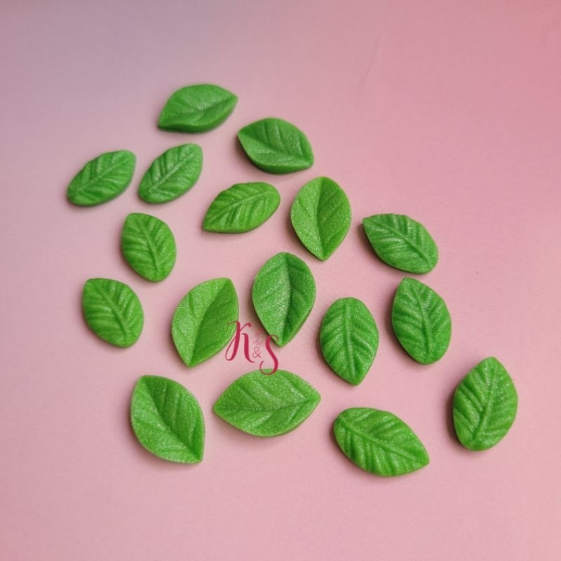 Mini Folhas - Confeitos de pasta americana - Aplique de açúcar | Shopee ...