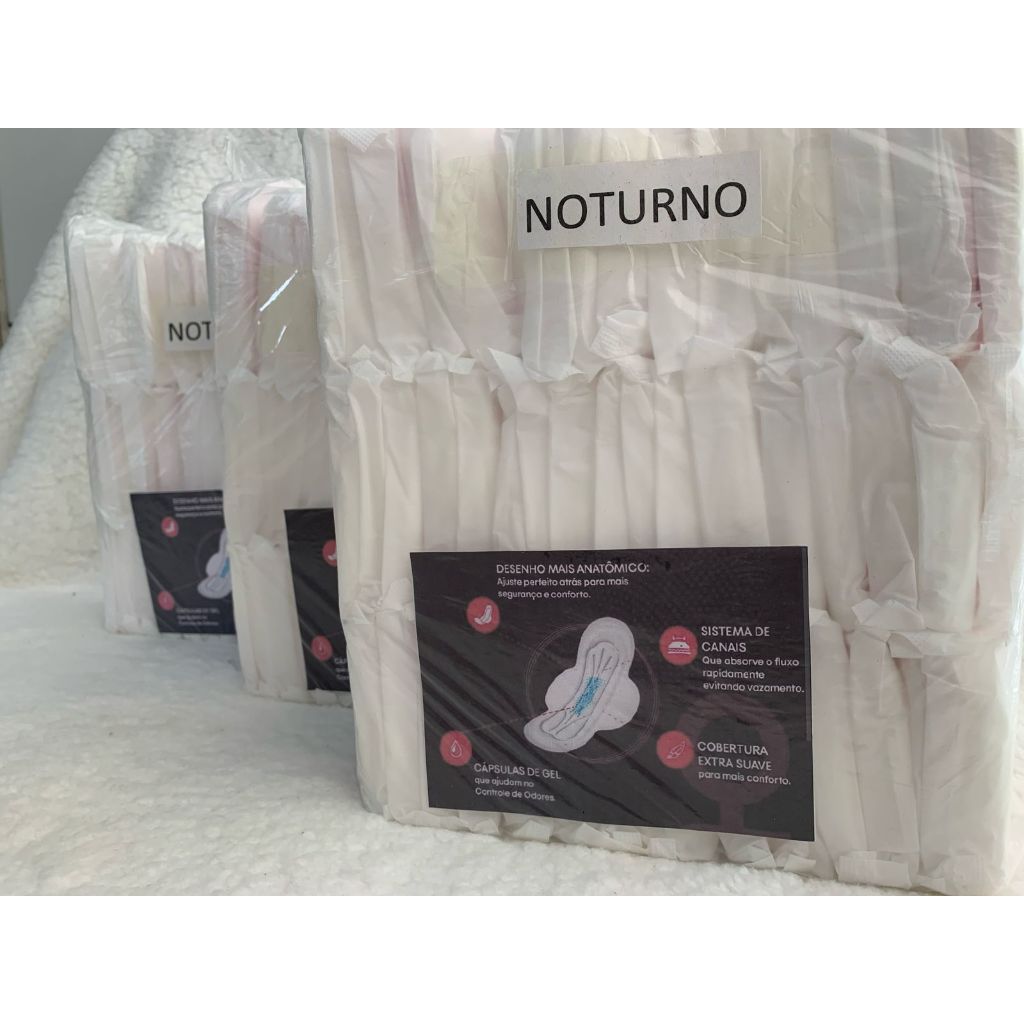 ABSORVENTE FEMININOS NOTURNO LONGO C/ABAS 50 UNIDADES | Shopee Brasil