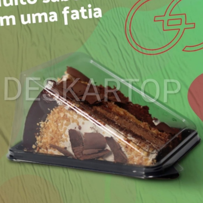 5/10 UNID Embalagem Plástica Descartável Fatia Grande de Torta, Bolo ...