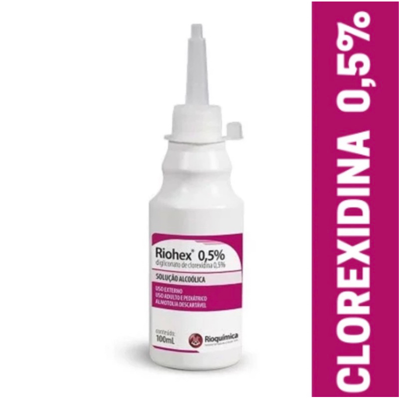 Clorexidina alcoólica 0,5% 100 ml c/5 rioquimica | Shopee Brasil
