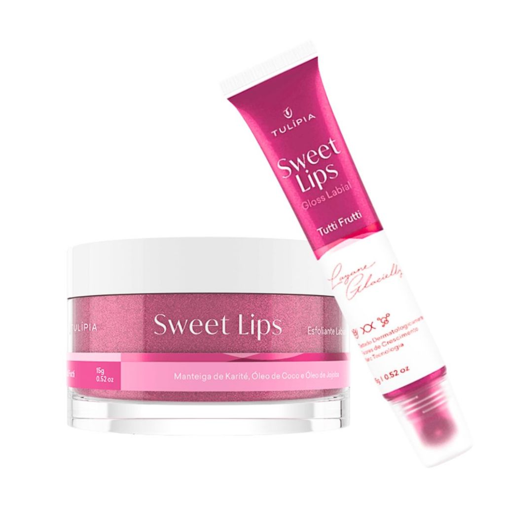 Kit Sweet Lips Gloss + Esfoliante Labial Tulipia Rejuvenescimento ...