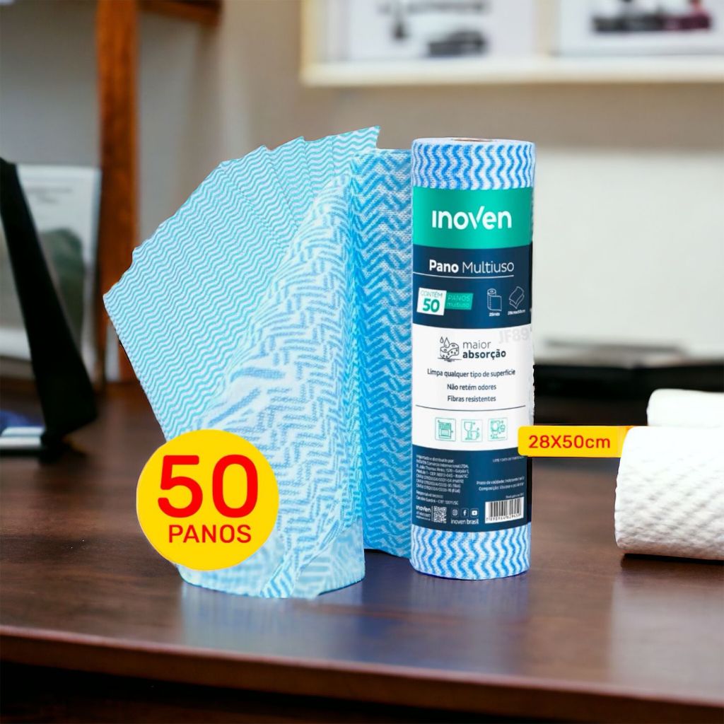 Pano de Limpeza Multiuso Perflex Inoven Rolo Bobina 28cmx50cm 25 metros ...