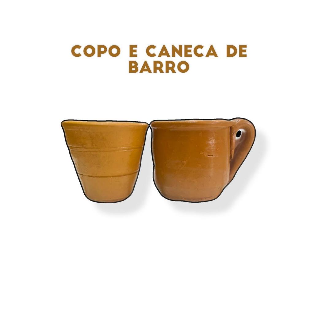 Copo De Barro e Caneca/Cerâmica/Argila, Artesanal, Rústico envernizada ...