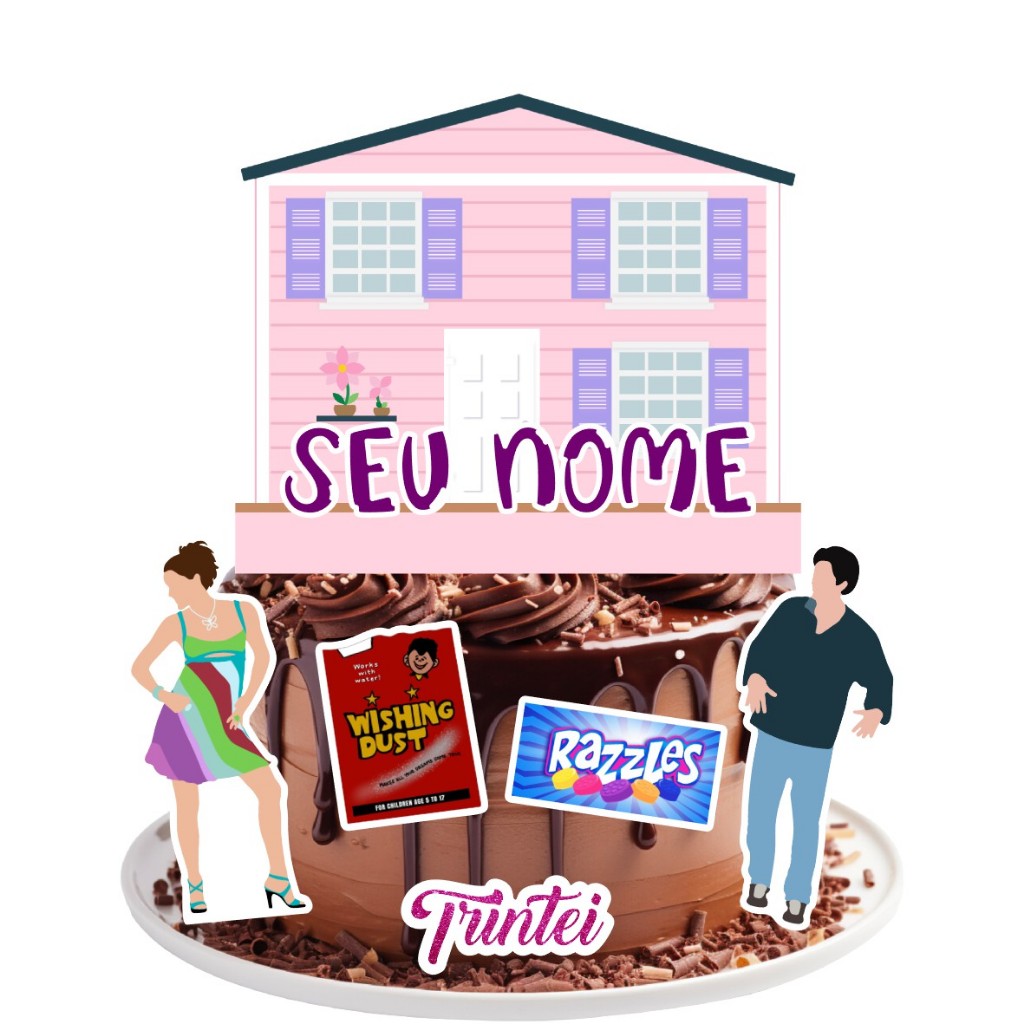 Topo De Bolo Filme De Repente 30 anos Trintei Jenna Rink | Shopee Brasil