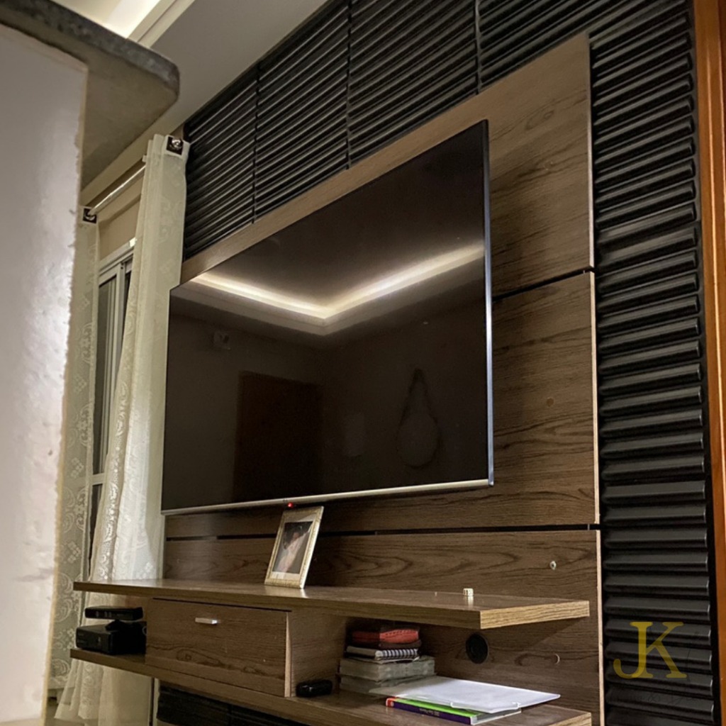 Placa Painel Ripada 50x50cm - kit 24 peças 6m² Autocolante | Shopee Brasil