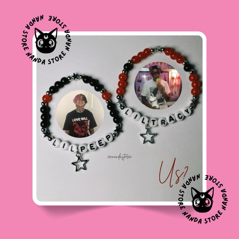 Par de pulseiras personalizadas Lil peep e Lil Tracy | Shopee Brasil