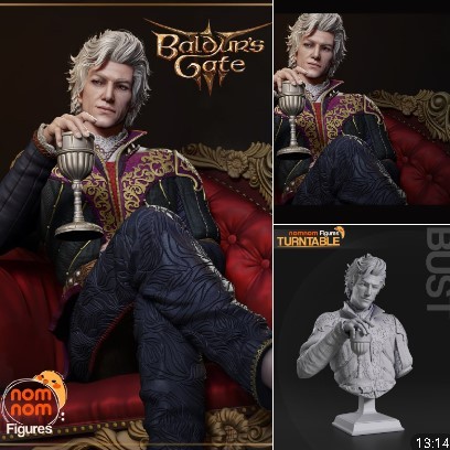 Figure Astarion Baldurs Gate 3 Sofá Colecionável em Resina 3D | Shopee ...