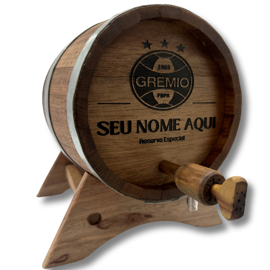 Barril/Tonel/Corote/Barrica/Ancorote De Carvalho 3 Litros Personalizado ...