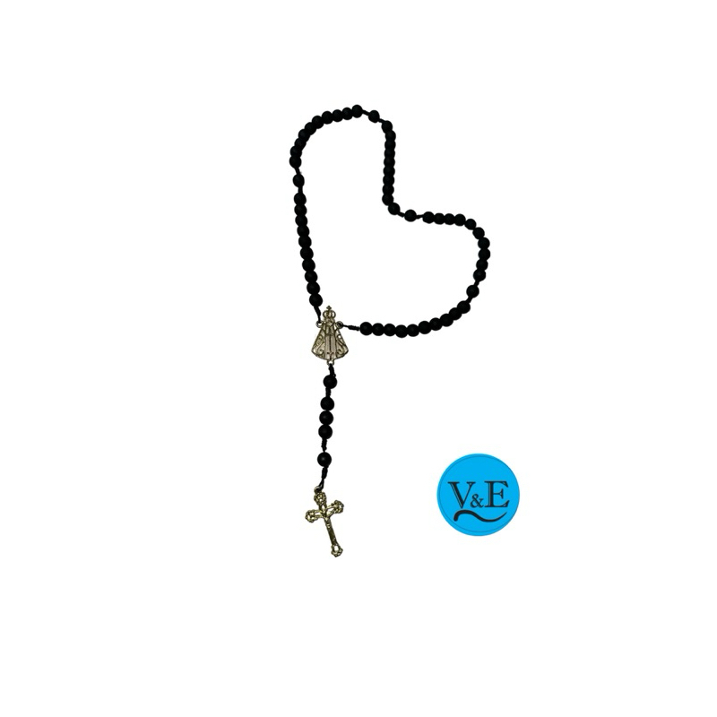 Terço religioso artesanal feito a mão. | Shopee Brasil