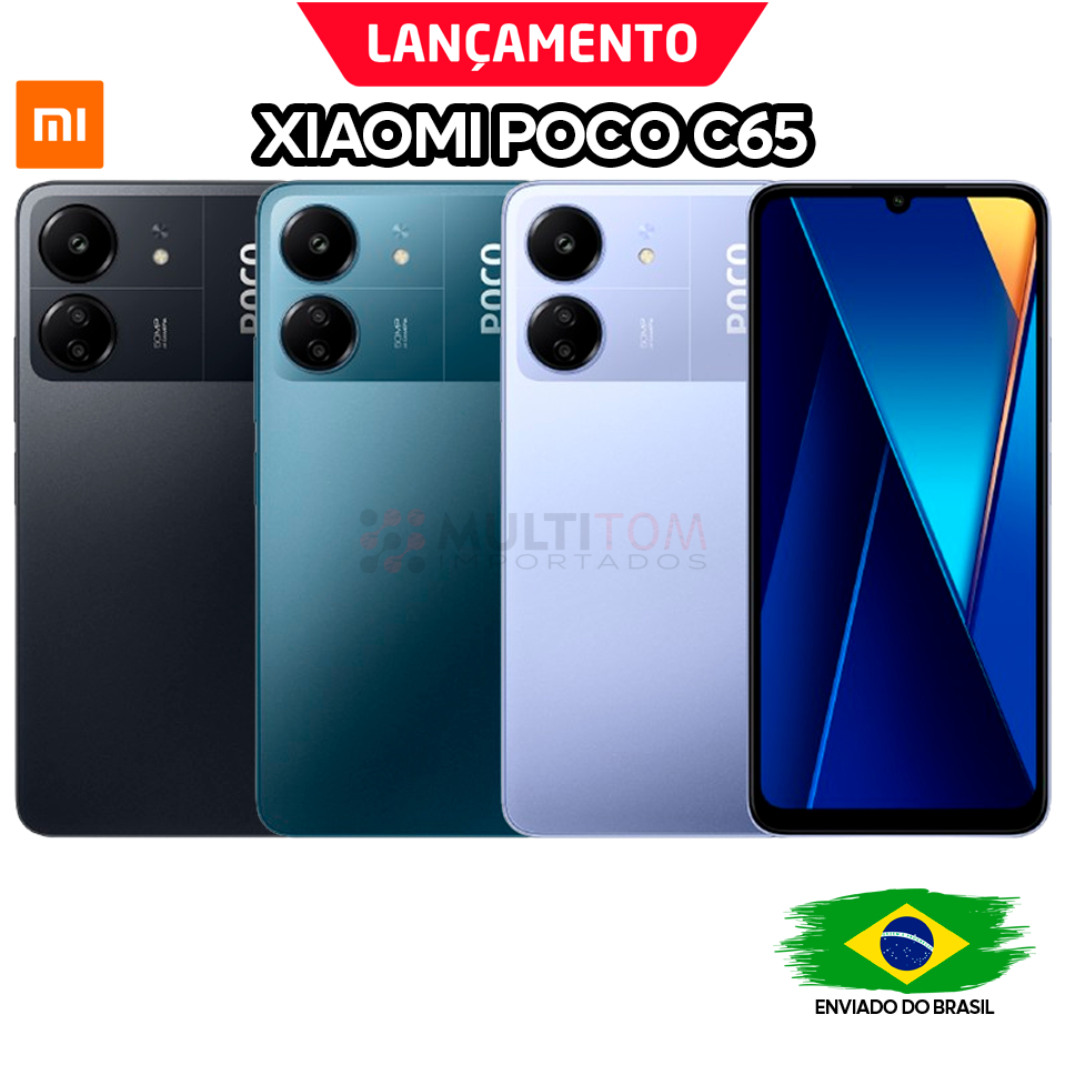 Celular Xiaomi Poco C65 NFC Tela 6.74" Câmera Tripla 50MP + Frontal 8MP 256/8GB 128/6GB Ram ...