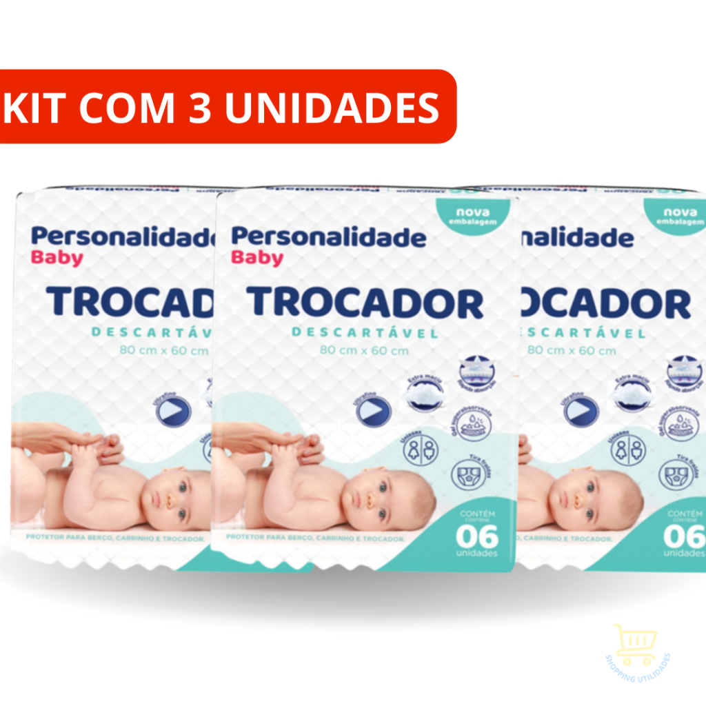 kit 18 Unidades Trocador Lençol Descartável Carrinho de Bebe Conforto ...