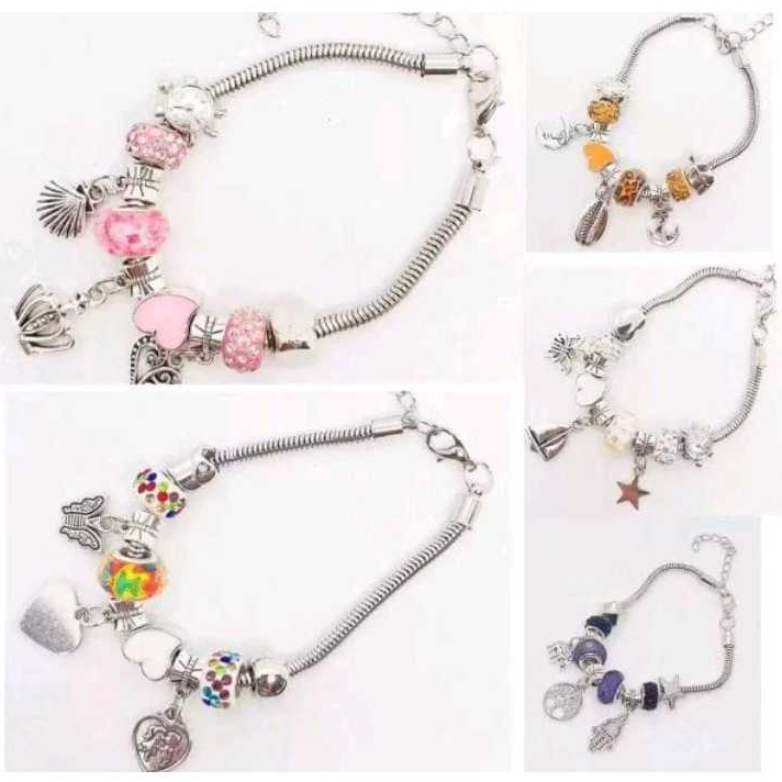Pulseira Pandora Feminina Bracelete Prata e Dourada | Shopee Brasil