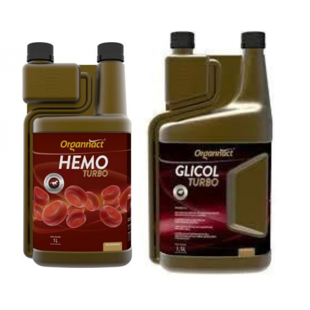 Kit Suplemento Glicol Turbo 1,5lt + Hemo Turbo 1lt Organnact | Shopee ...