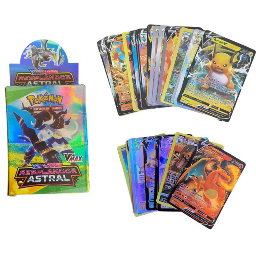 kit cards metalizado pokémon Cartinhas cartas para brincar e colecionar ...