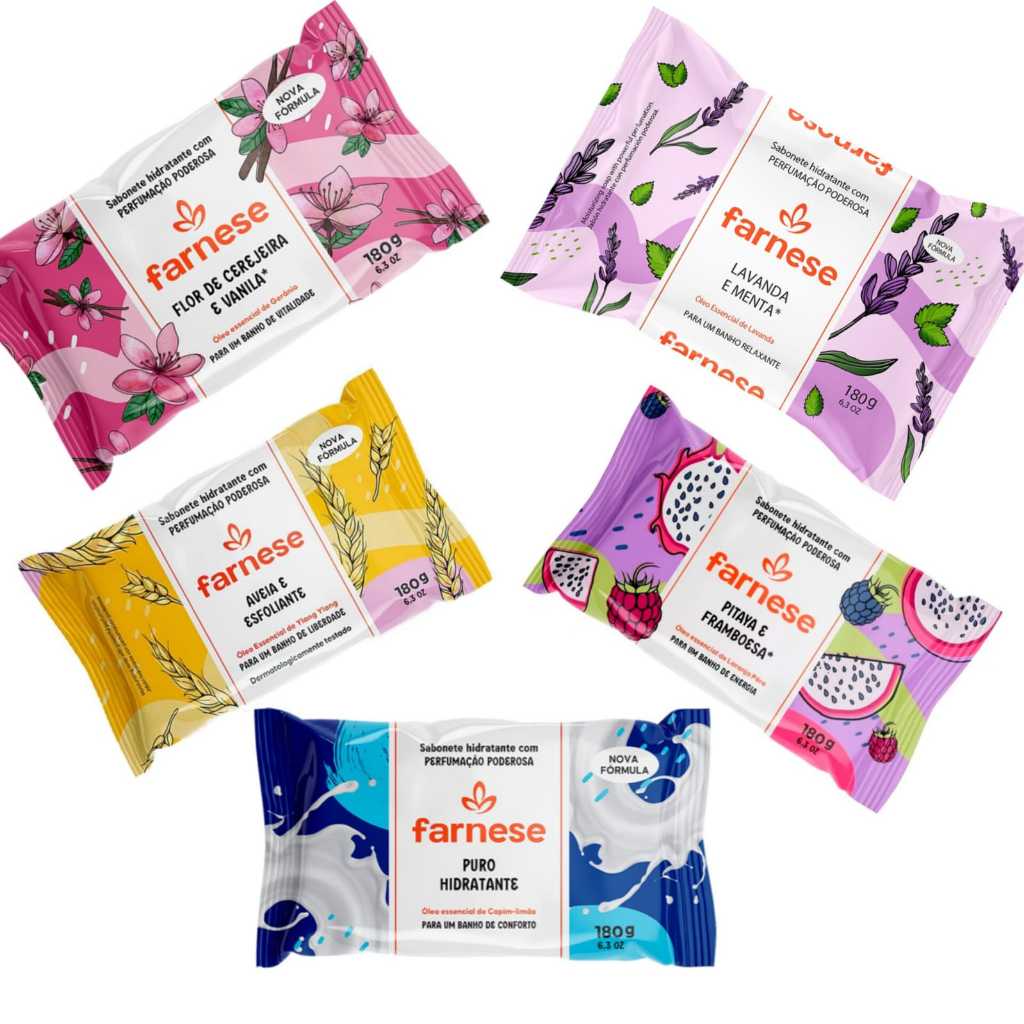 Sabonete Farnese 180gr - Kit com 06 unidades - Oléo Essencial | Shopee ...