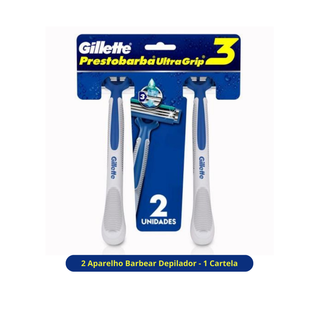 2 Aparelhos Gillette Ultragrip3 Original profissional Laminas | Shopee ...