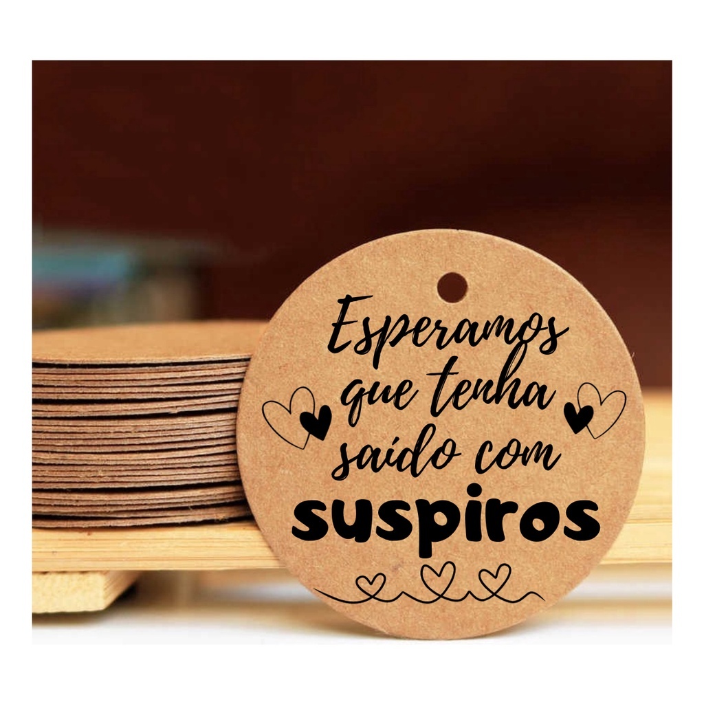 30 Tag 4cm Lembrancinha Suspiros De Amor Tags Kraft Lembrancinhas ...