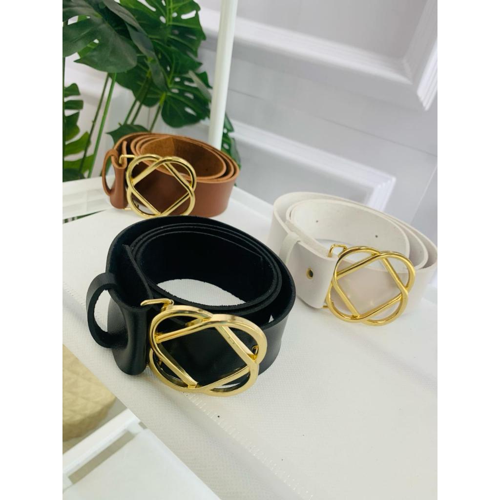 Cinto Feminino grosso fivela dourada tendência moda blogueira Jenni ...