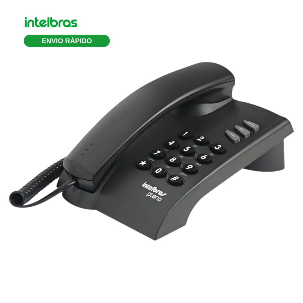 Telefone Fixo Com Fio Intelbras Pleno Casa Trabalho Escritório Consultório Residencial Mesa ...
