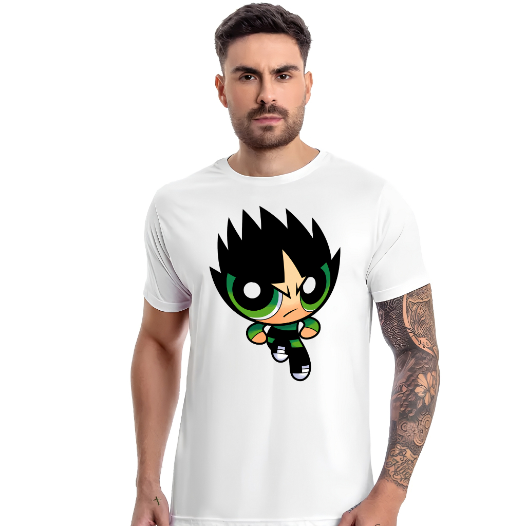Camiseta Docinho Homem bravo menino Meninas Super Poderosas Unissex ...