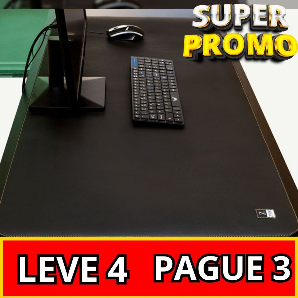 Mouse Pad Kit Com 4 Pague 3 Tamanho GG 125X55CM G 90X40CM P 25X25CM ...